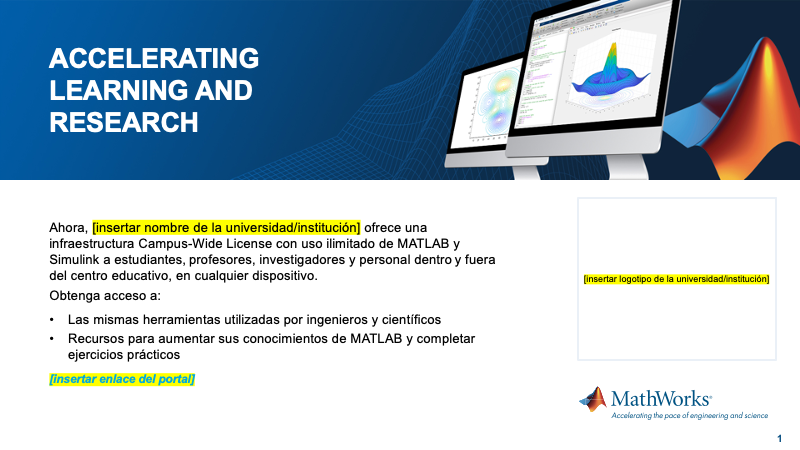 Presentación de la infraestructura Campus-Wide License - MATLAB & Simulink