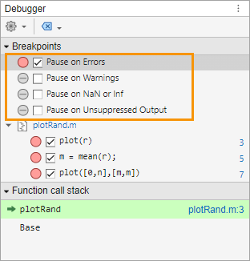 Set Breakpoints - MATLAB & Simulink